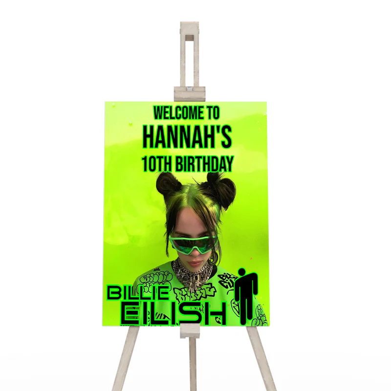 Billie Eilish Welcome Sign - Custom Welcome Signs for Billie Eilish ...