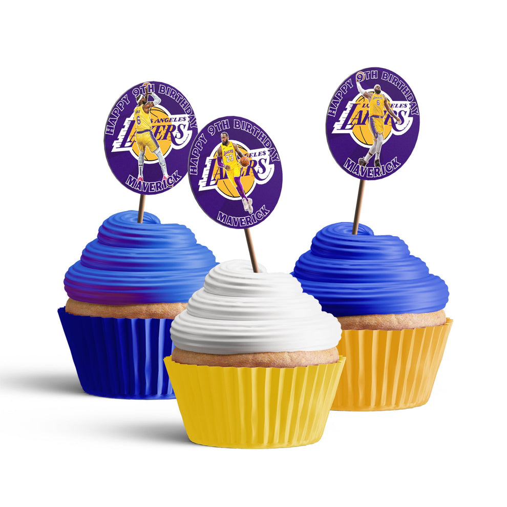 Delight Your Guests with LeBron James Personalized Cupcakes Toppers ...