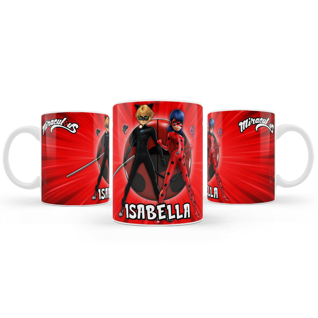 Sublimation Mug with Miraculous The Lady Bug Personalization - Perfect ...