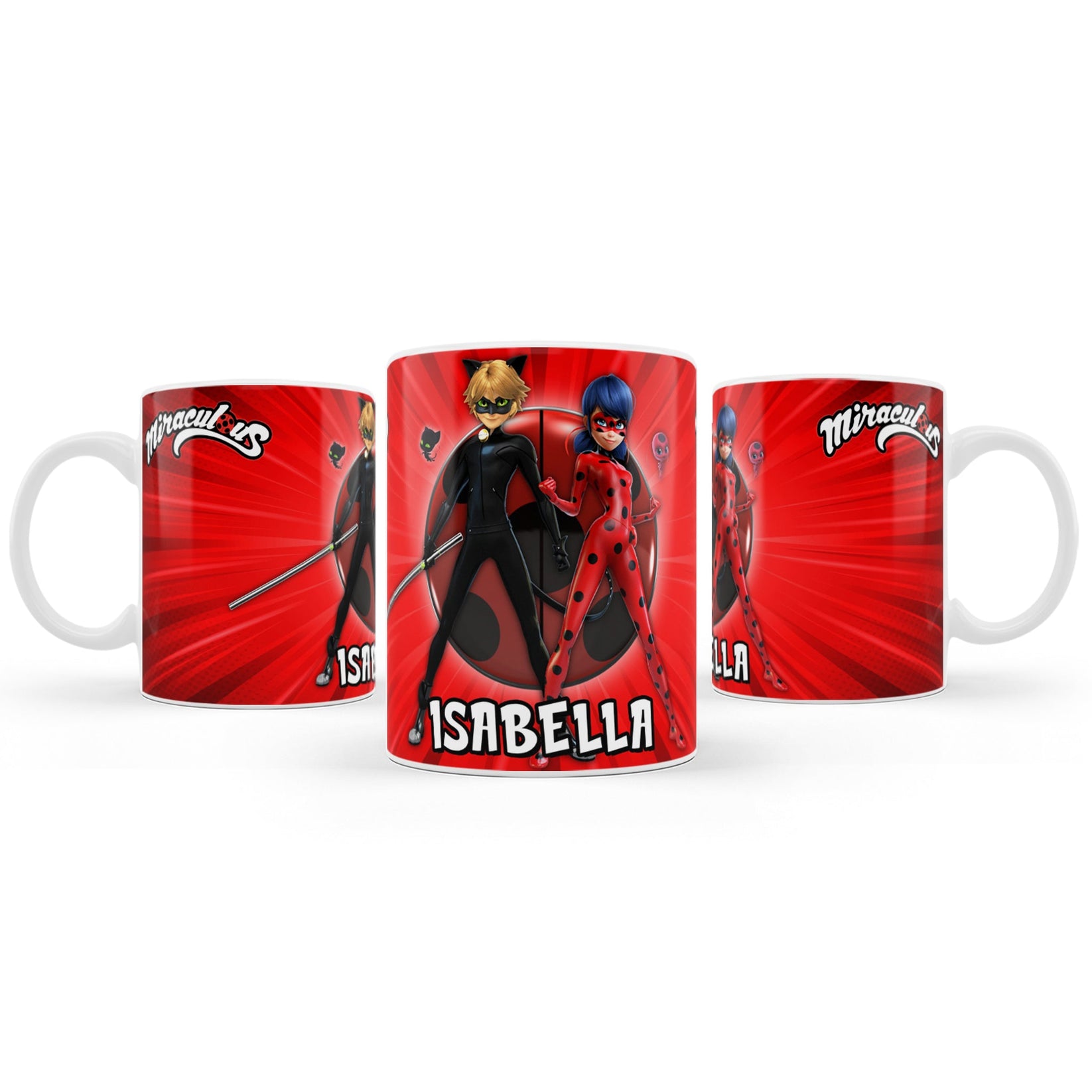 Sublimation Mug with Miraculous The Lady Bug Personalization - Perfect ...