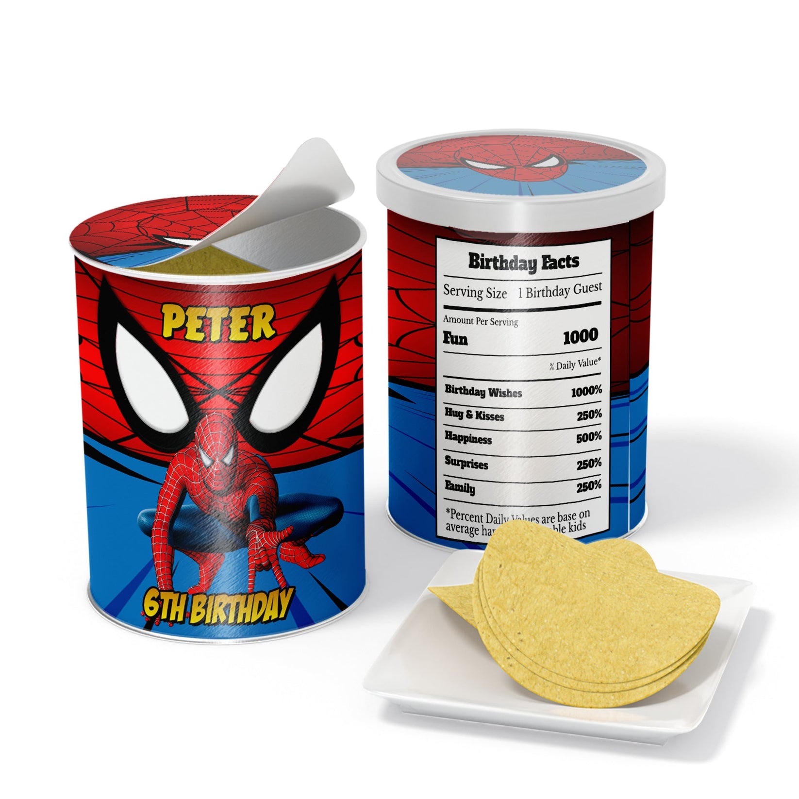 Add Fun to Your Snacks with Spiderman Small Pringles Labels – PartyDaz