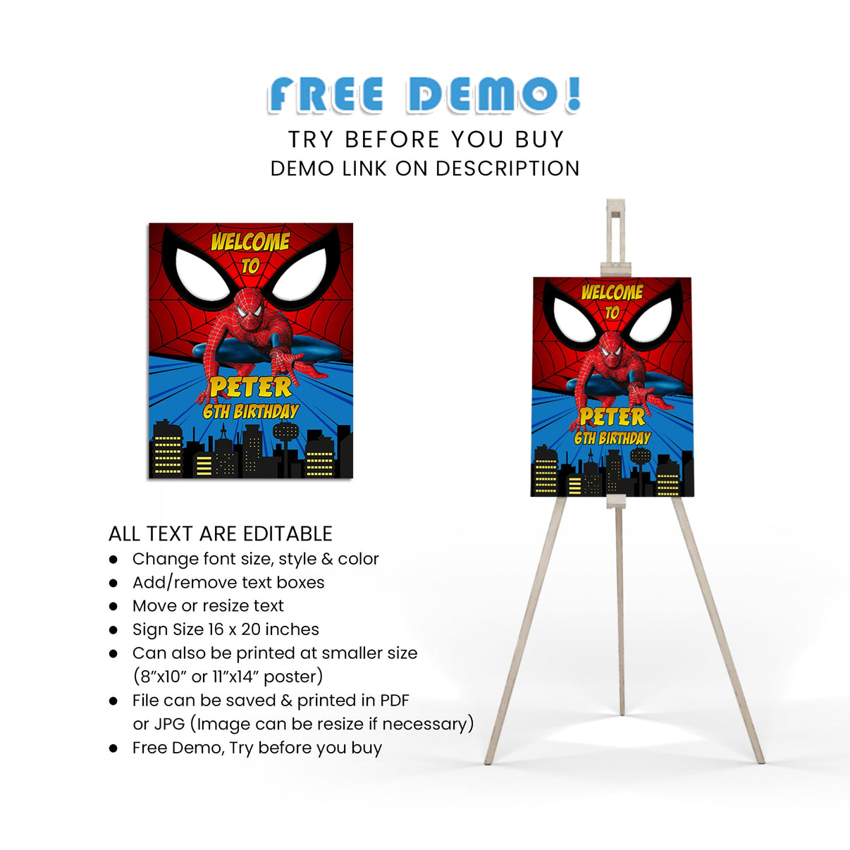 Welcome Your Guests with a Spiderman Welcome Sign – PartyDaz