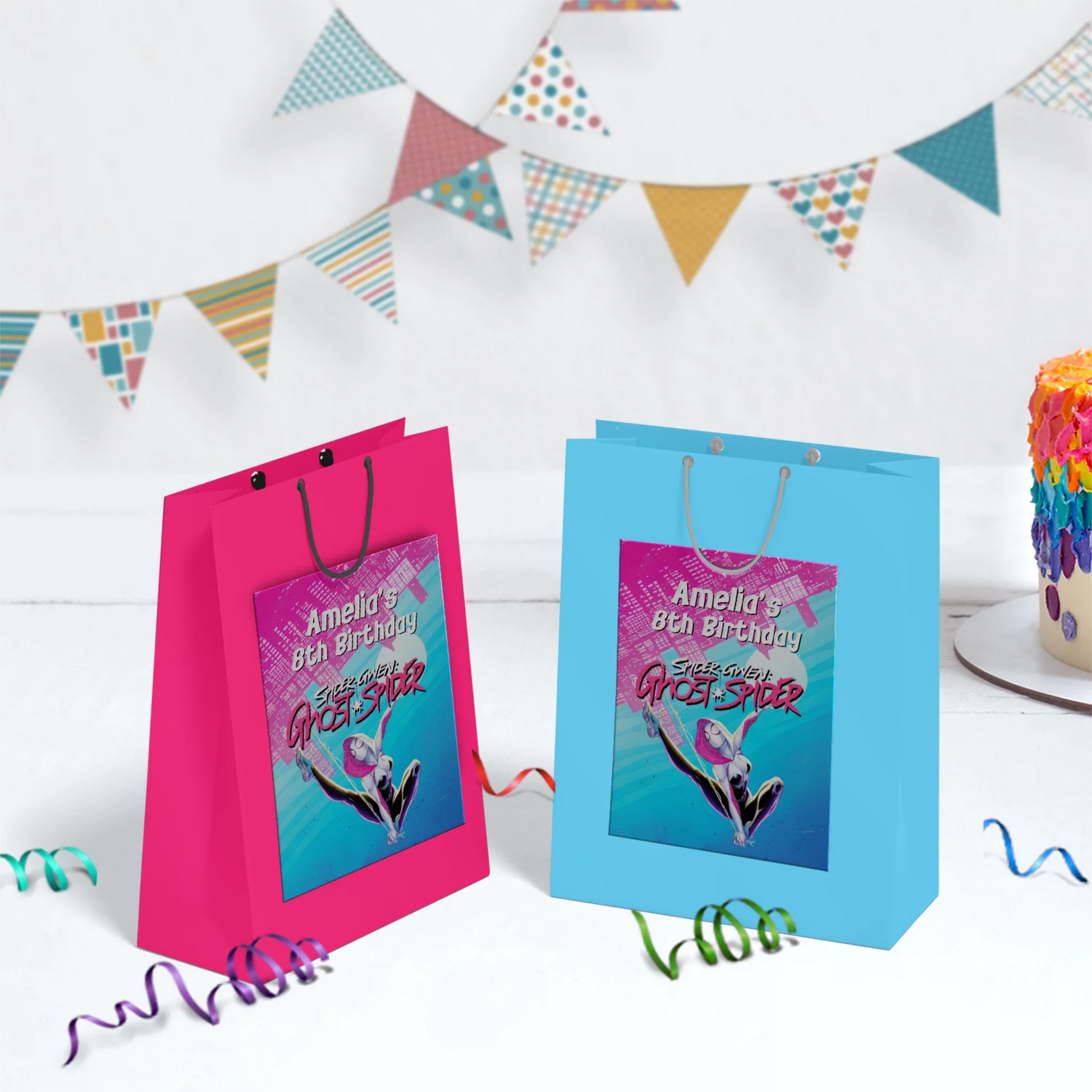 Spider-Woman Goodie Bag Label Party Design – PartyDaz