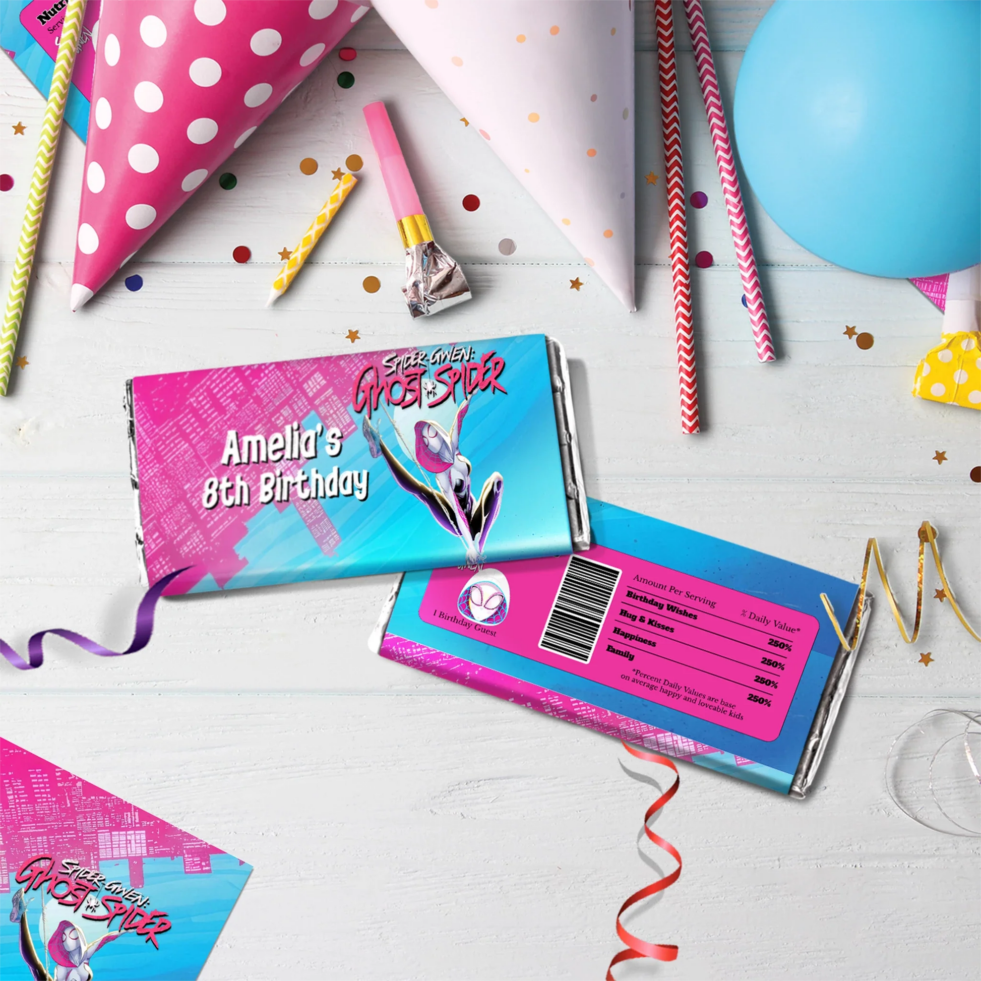 Spider-Woman Chocolate Label Party Wrap – PartyDaz