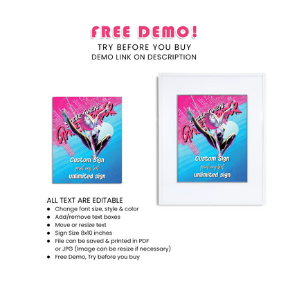 Spider-Woman Custom Sign Printable – PartyDaz