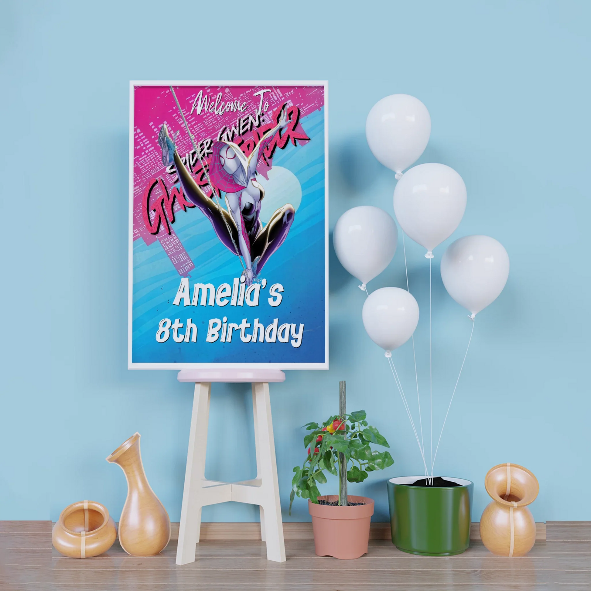 Spider-Woman Welcome Sign Decoration – PartyDaz