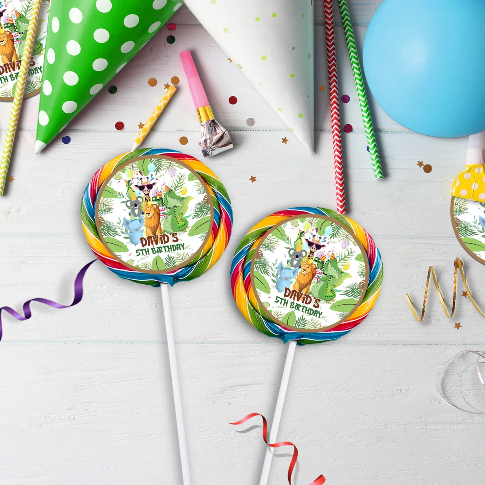 Zoo Party Lollipop Label Printable – PartyDaz