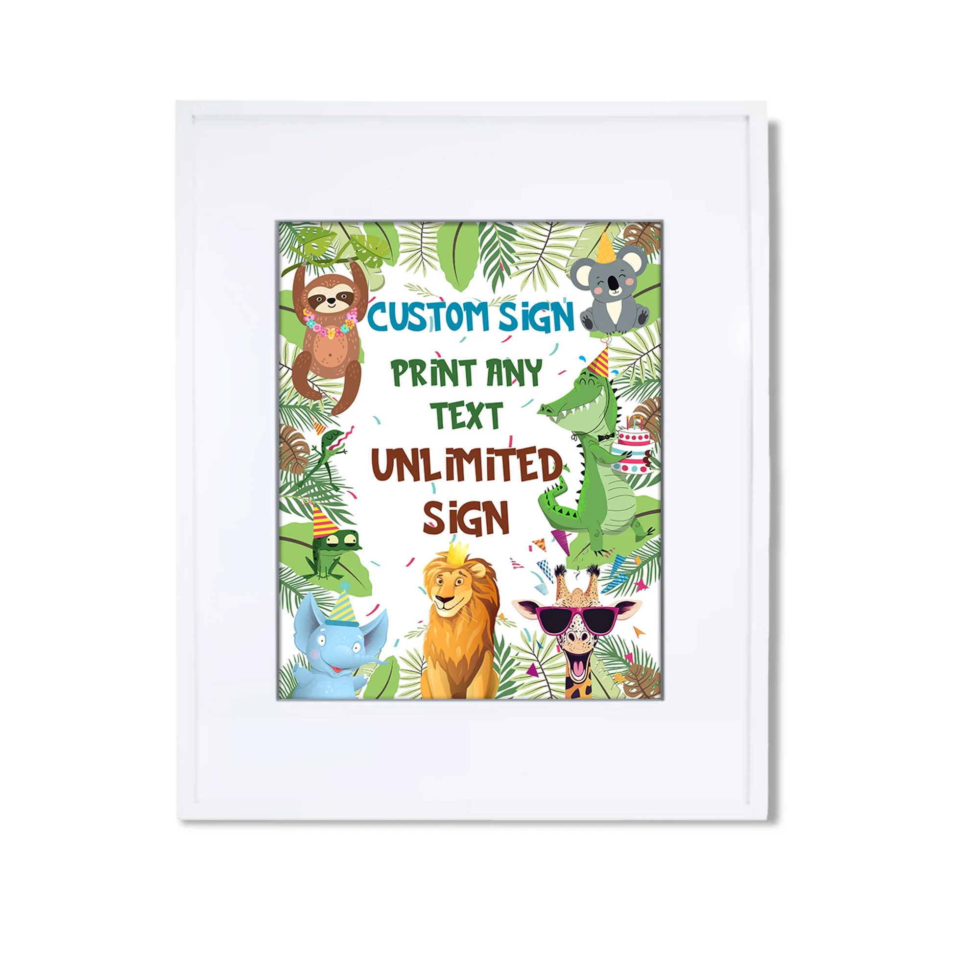 Zoo Party Custom Sign Printable – PartyDaz