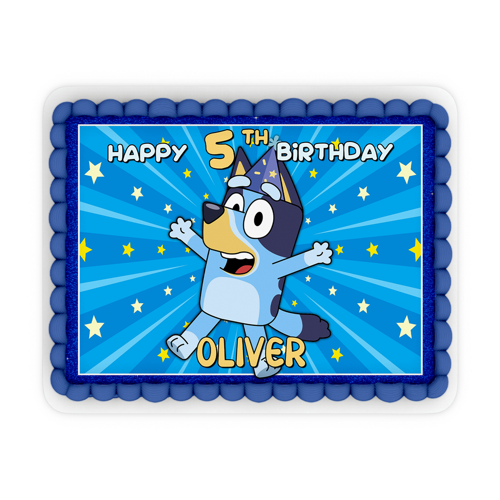 Rectangle Bluey Personalized Cake Images : Bring the Fun of Bluey to Y ...
