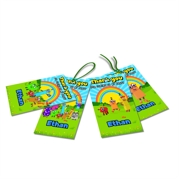 NumberBlocks Favor Tags/Thank You Tags - Personalized for Your Event ...