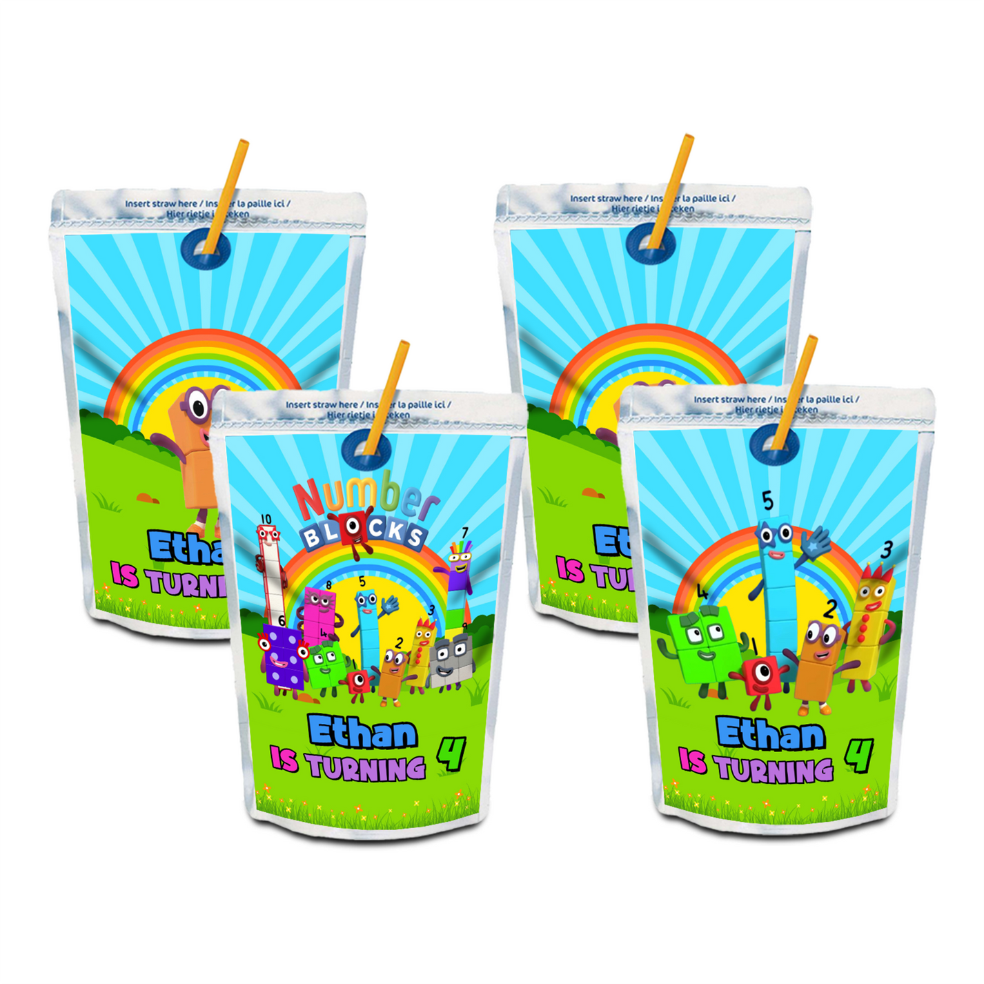 Caprisun Labels/Juice Pouch Labels - NumberBlocks Personalized Designs ...
