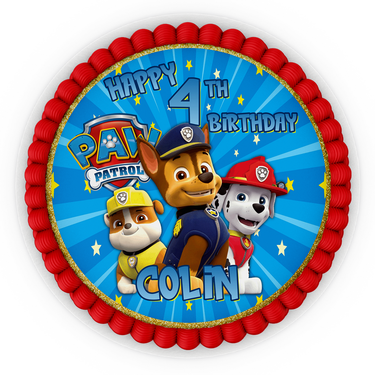 Round Paw Patrol Personalized Cake Images : Perfect for Your Child’s B ...