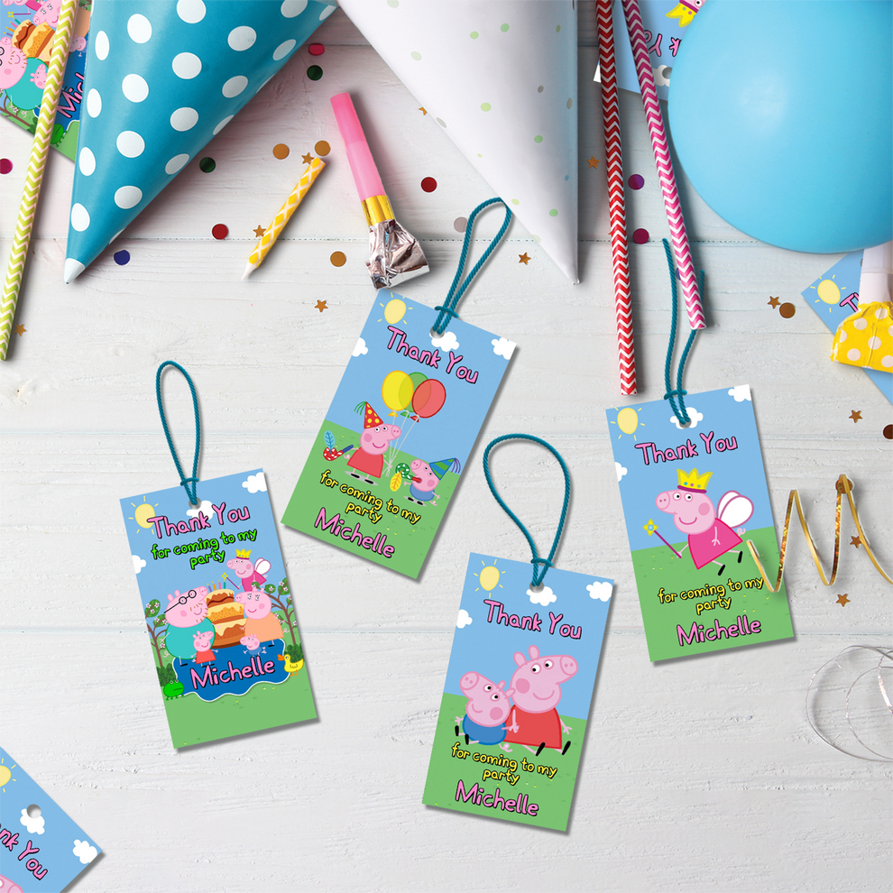Peppa Pig Favor Tags/Thank You Tags : Show Your Appreciation – PartyDaz