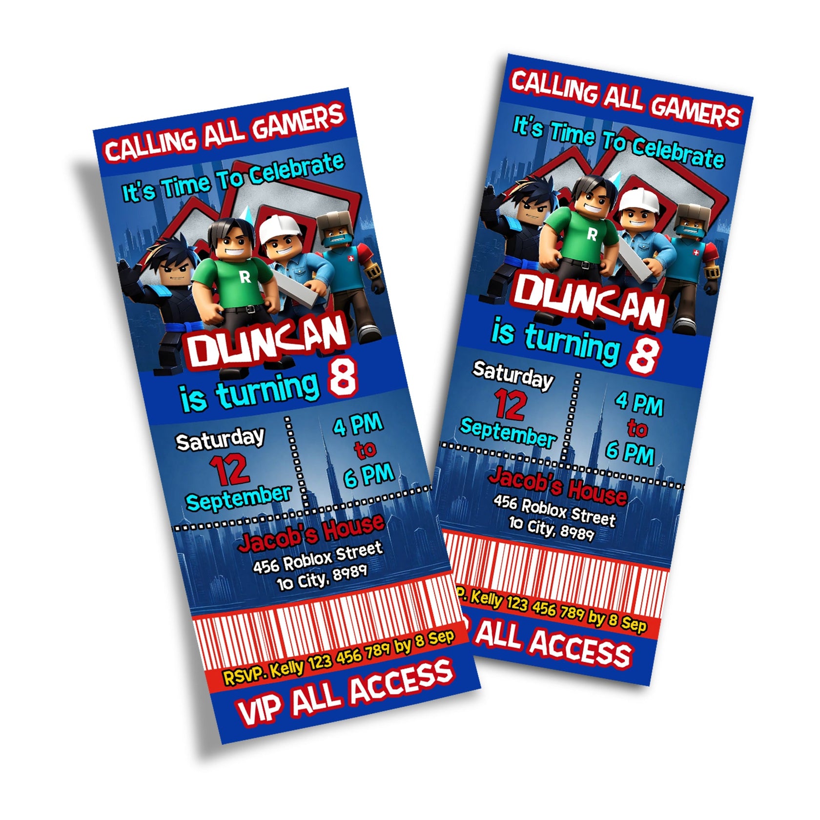 Give Your Guests a Ticket to Fun with Our Roblox Birthday Ticket Invit ...