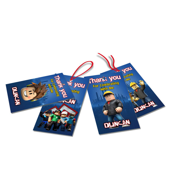 Show Your Appreciation with Our Roblox Themed Favor Tags - Perfect for ...