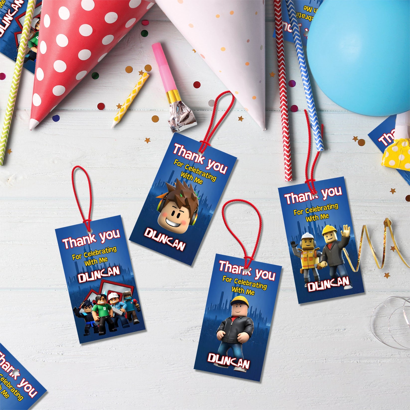 Show Your Appreciation with Our Roblox Themed Favor Tags - Perfect for – PartyDaz