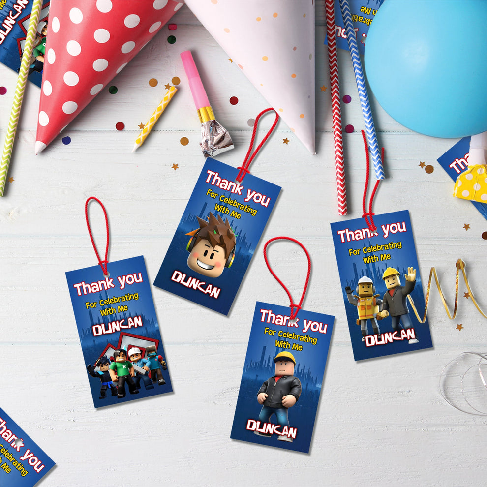 Show Your Appreciation with Our Roblox Themed Favor Tags - Perfect for – PartyDaz