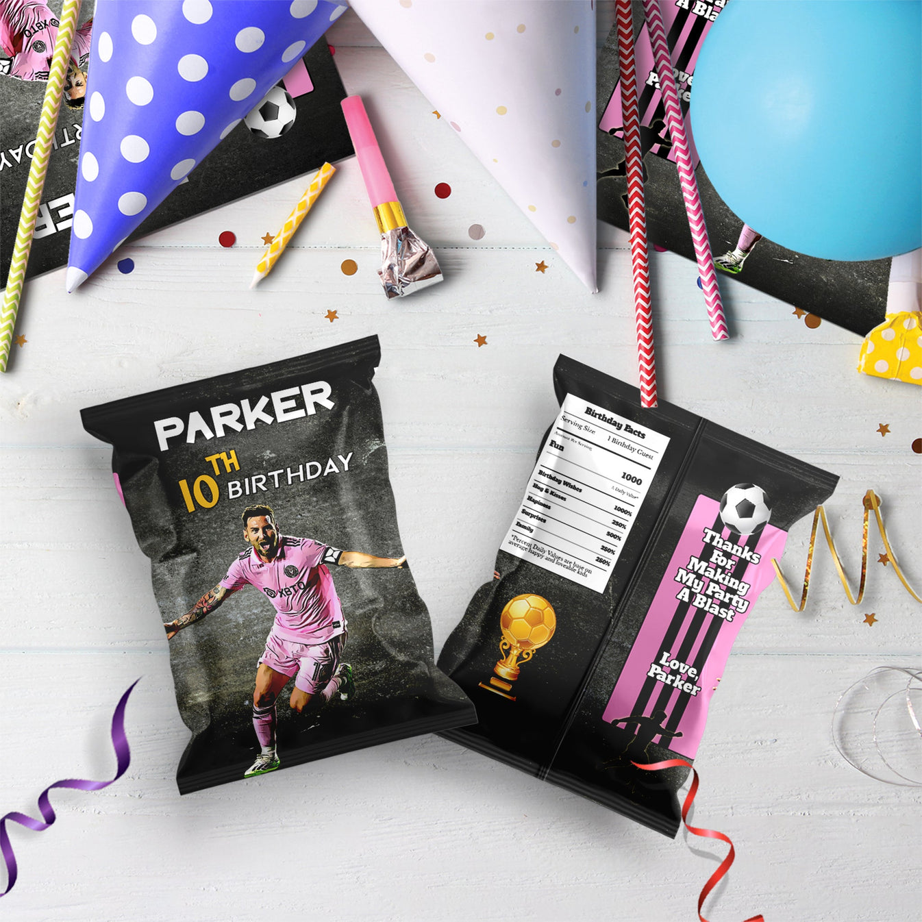 Lionel Messi Chips Bag Label - Add a Crunchy Twist to Your Party – PartyDaz