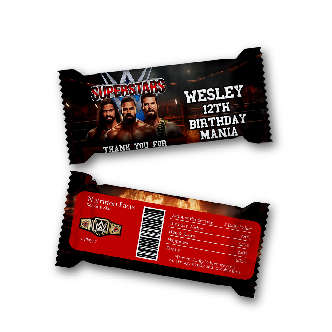WWE WrestleMania Rice Krispies Treats & Candy Bar Label - Perfect for ...